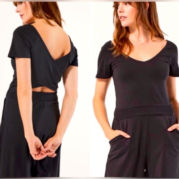 Pact | Pants & Jumpsuits | Pact Organic Cotton Womens V Neck Black ...
